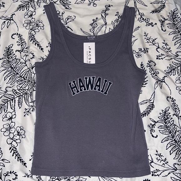 Brandy Melville | Tops | Embroidered Hawaii Brandy Melville Tank | Poshmark